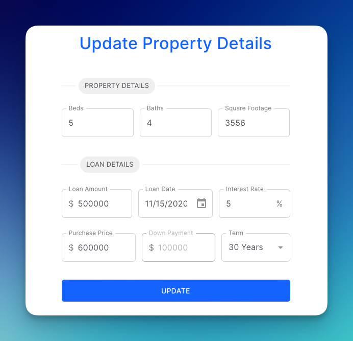 Homeowner - Edit Property Details